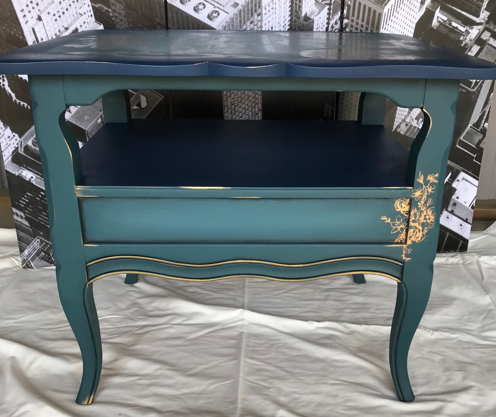 Hand Painted End Table or Nightstand - Etsy