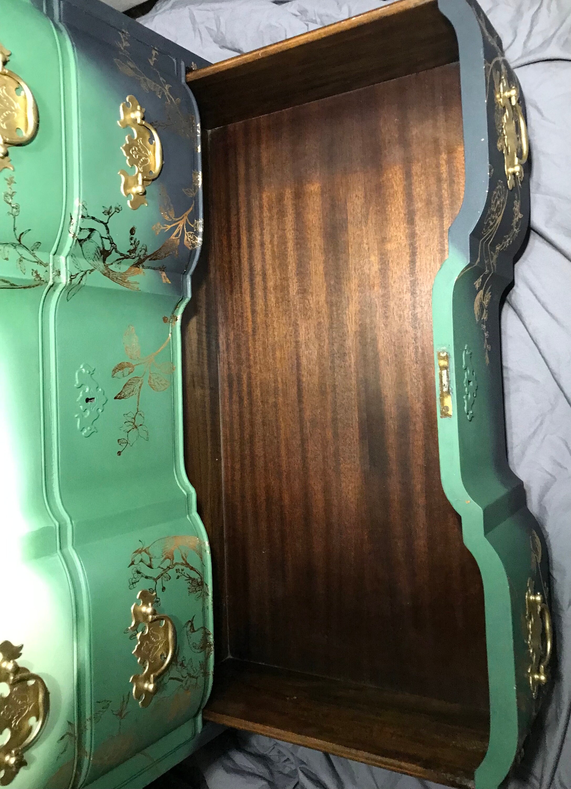 SOLD* Example Of: Antique Block Front Chest of Drawers Hand Painted ...