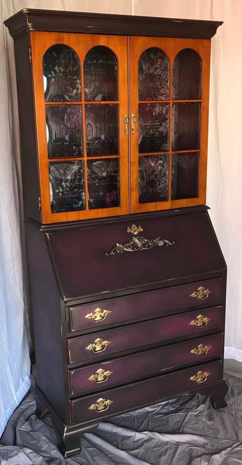 Antique Secretary Desk With Hutch - Etsy