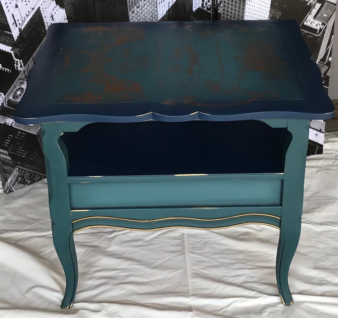 Hand Painted End Table or Nightstand - Etsy