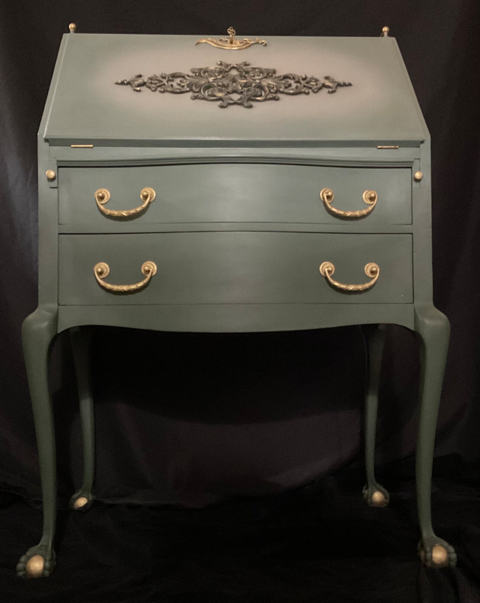 SOLD* Secretary Desk - Hand Painted - Etsy