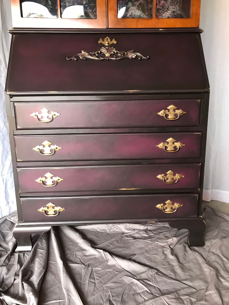 Antique Secretary Desk With Hutch - Etsy