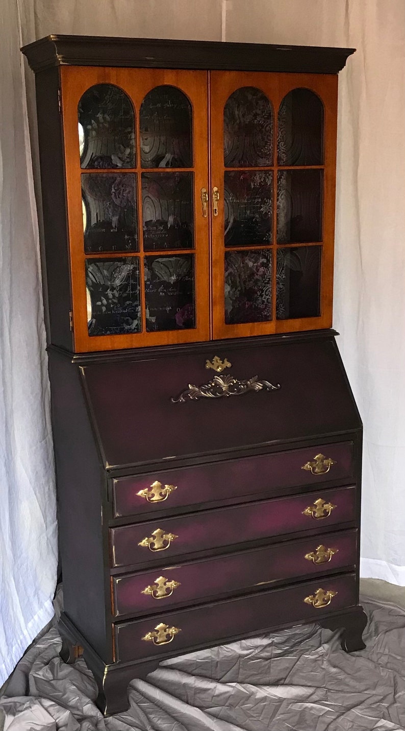 Antique Secretary Desk With Hutch - Etsy