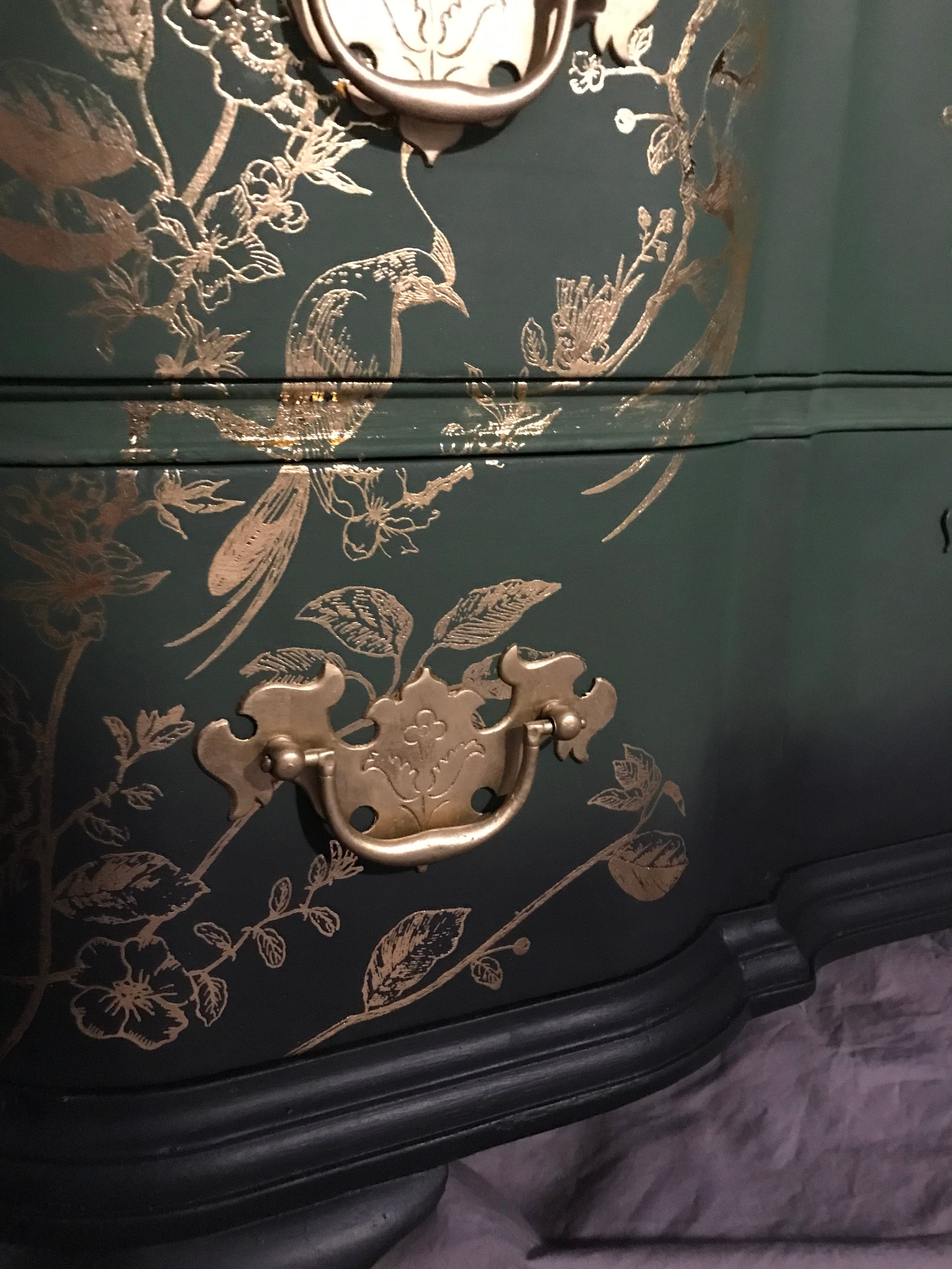 SOLD* Example Of: Antique Block Front Chest of Drawers Hand Painted ...