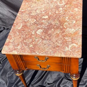 Pink Marble Top Side Table - Etsy