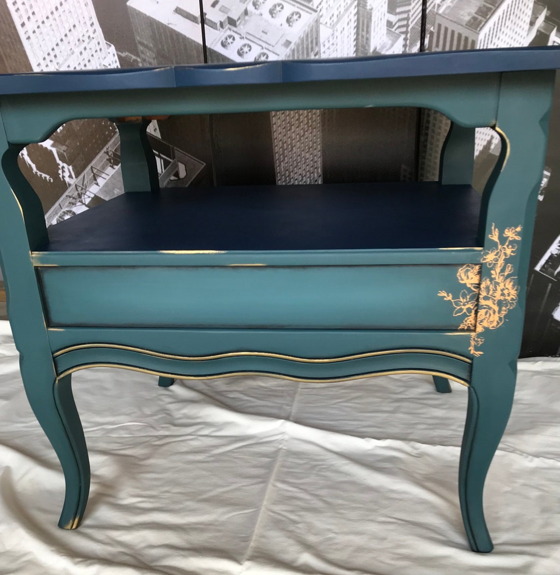 Hand Painted End Table or Nightstand - Etsy