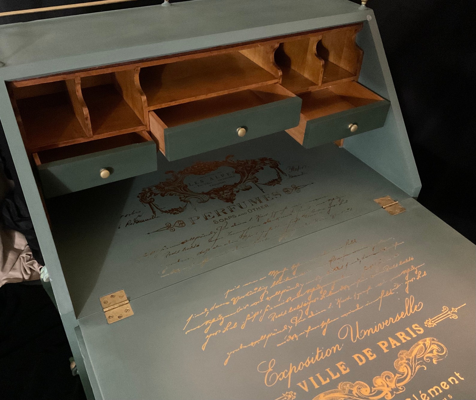 SOLD* Secretary Desk - Hand Painted - Etsy