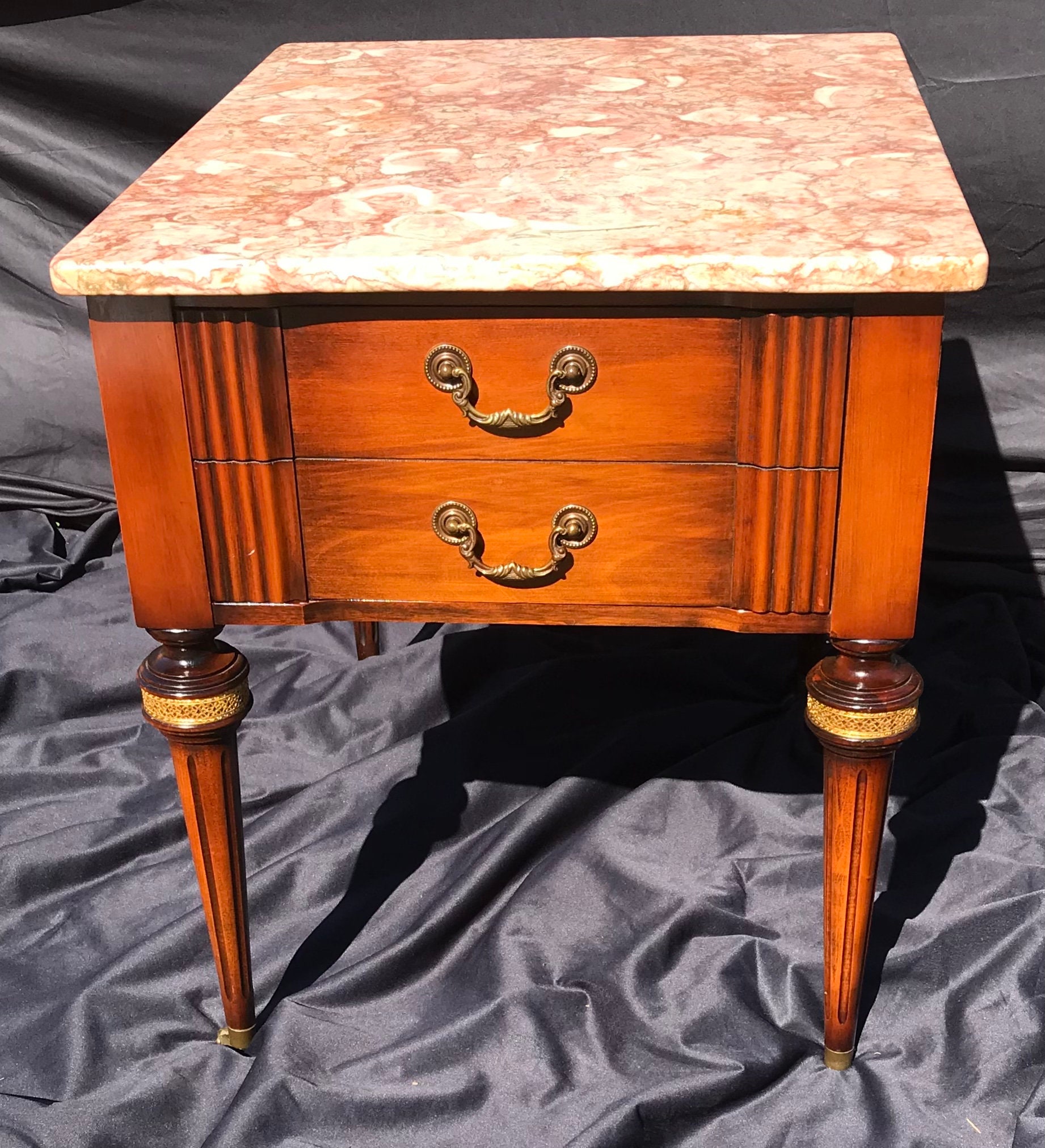 Pink Marble Top Side Table - Etsy