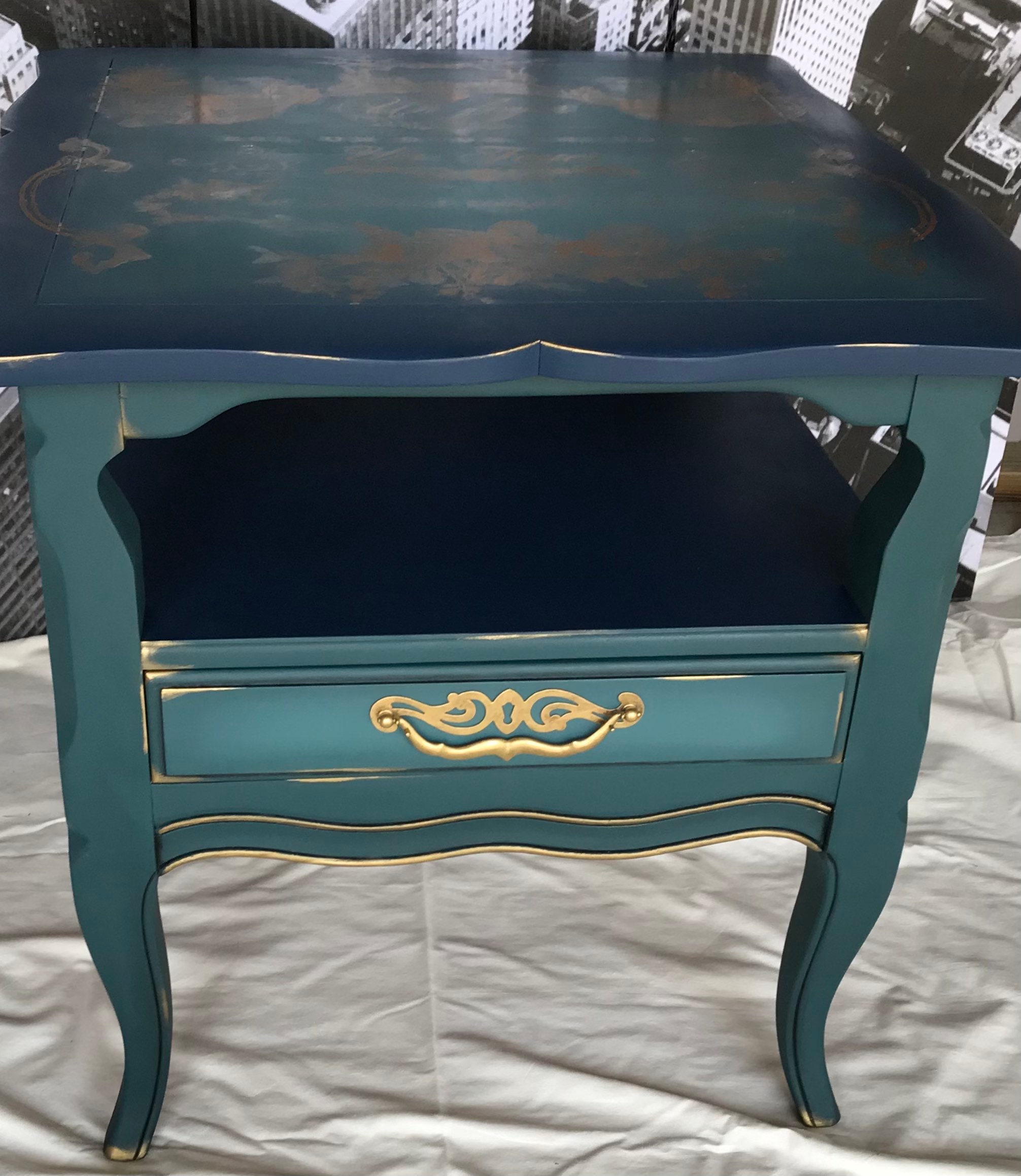Hand Painted End Table or Nightstand - Etsy
