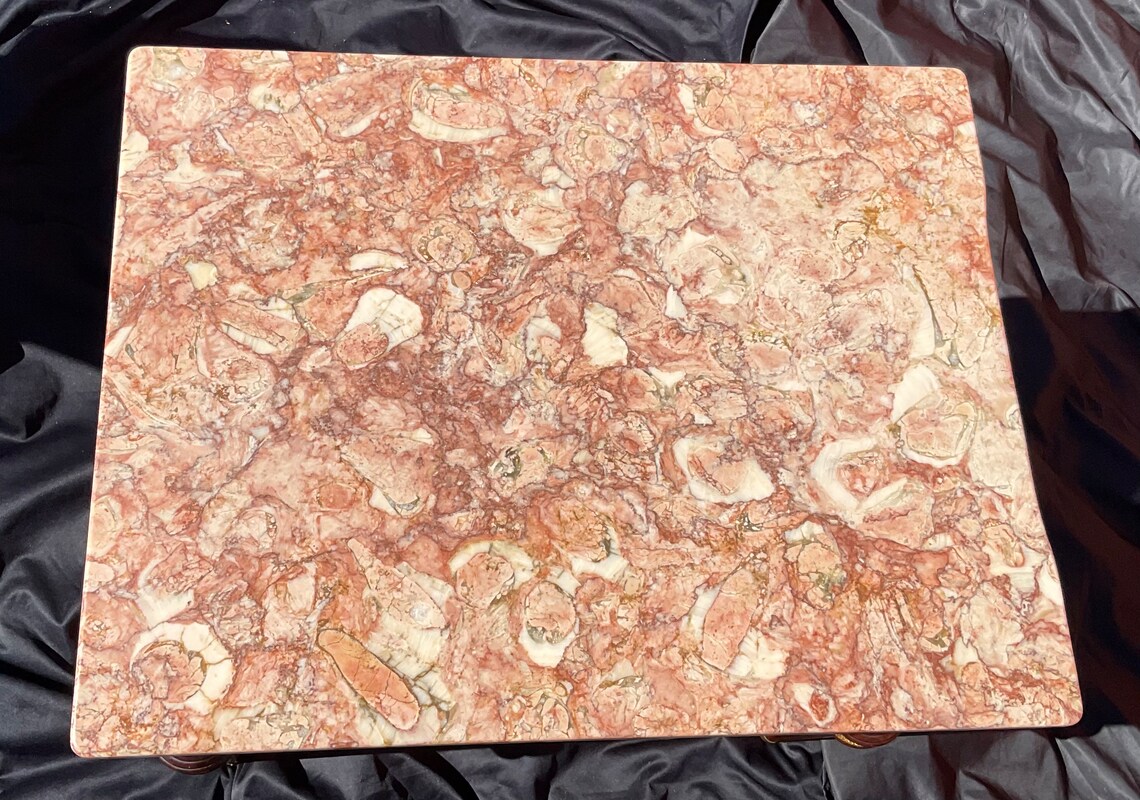 Pink Marble Top Side Table - Etsy