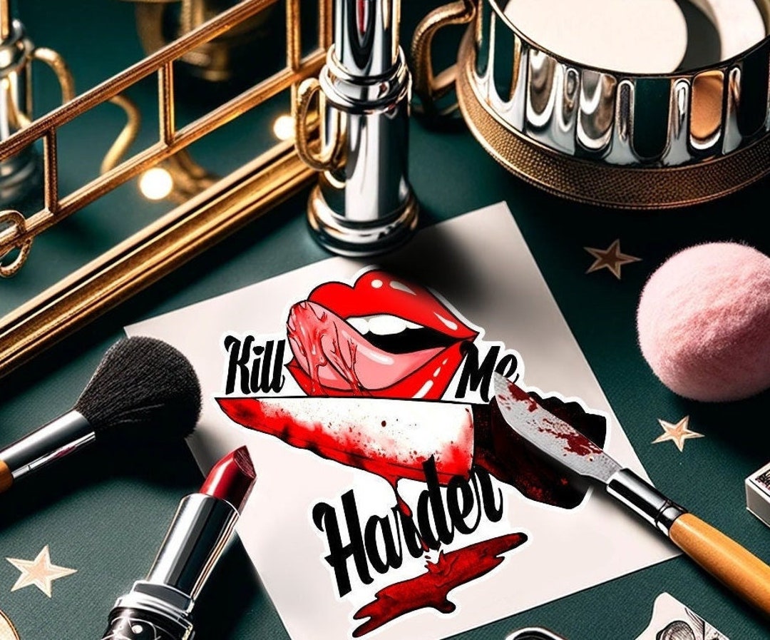 Pinup Red Lips Serial Killer Horror Original Art M0ME Series vinyl ...