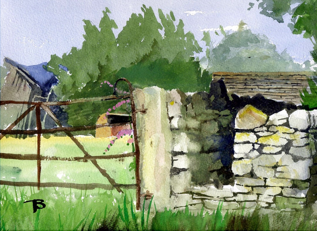 Hepworth Farm Gate. an Original Watercolour. Item 229 - Etsy