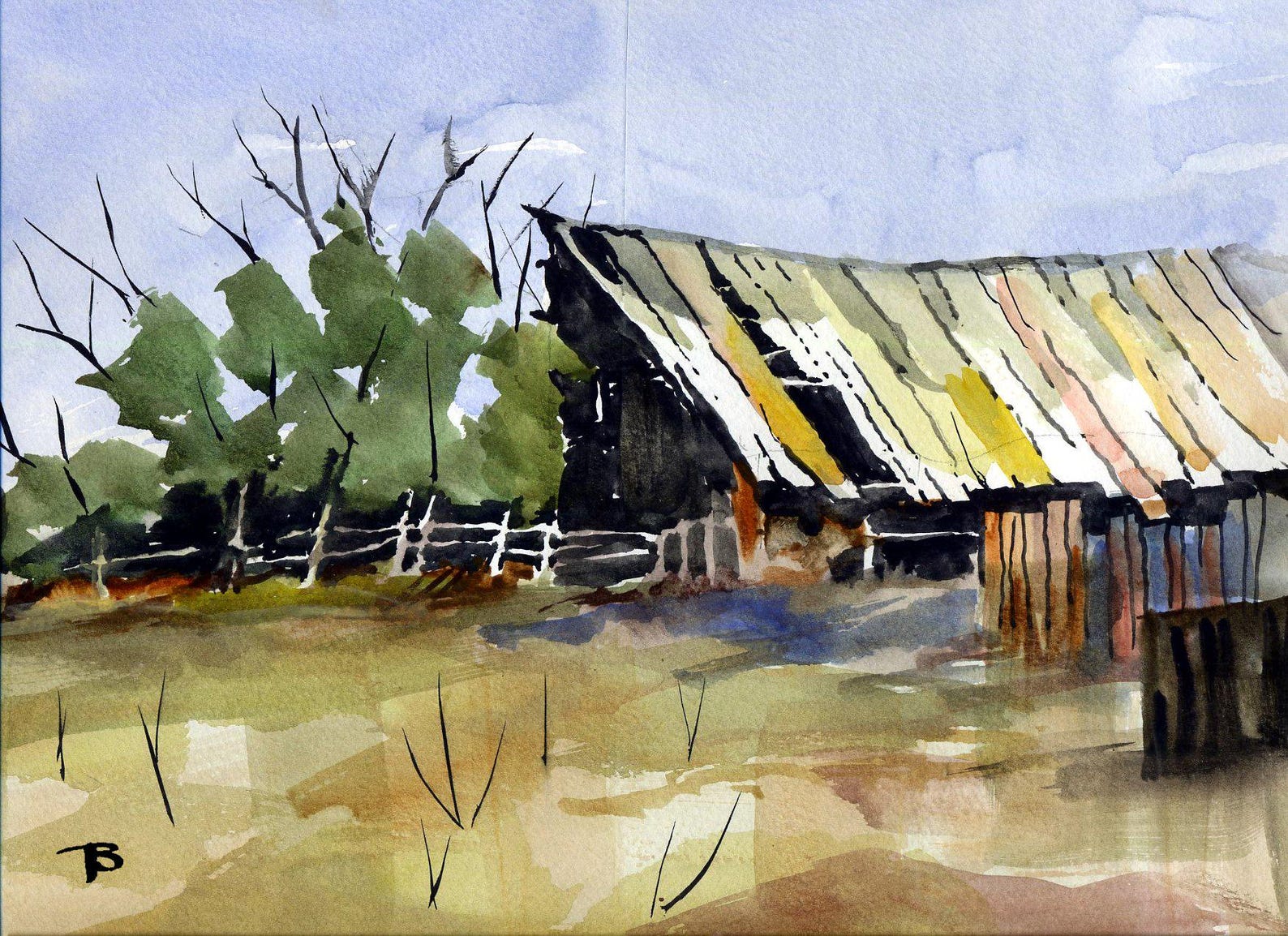 Abandoned Shack. Original Watercolour 253 - Etsy