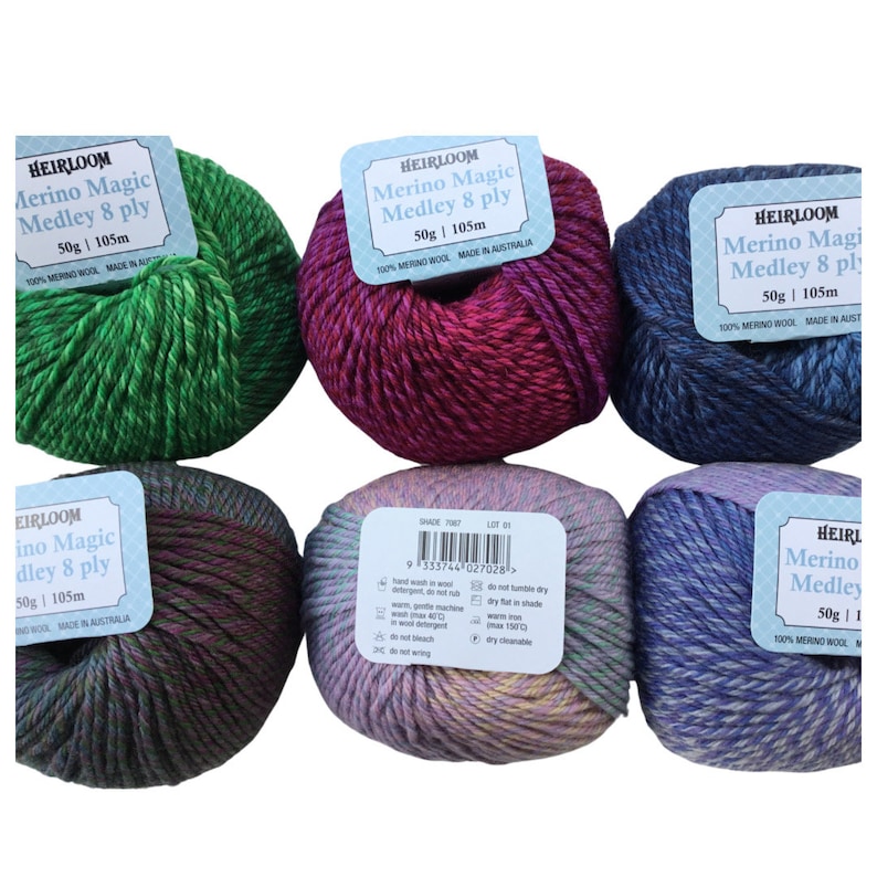 Heirloom Merino Magic Medley 8 Ply - Etsy Australia