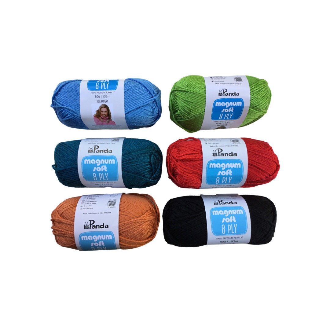 Panda Magnum Soft Acrylic Wool - 8 Ply - Etsy