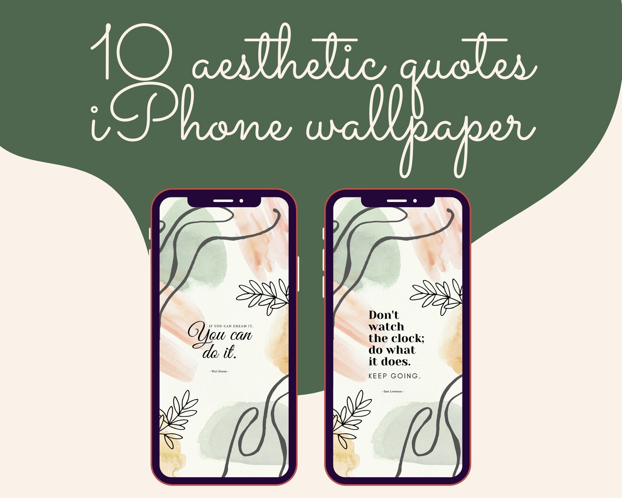 10 Aesthetic Quotes iPhone Wallpaper - Etsy