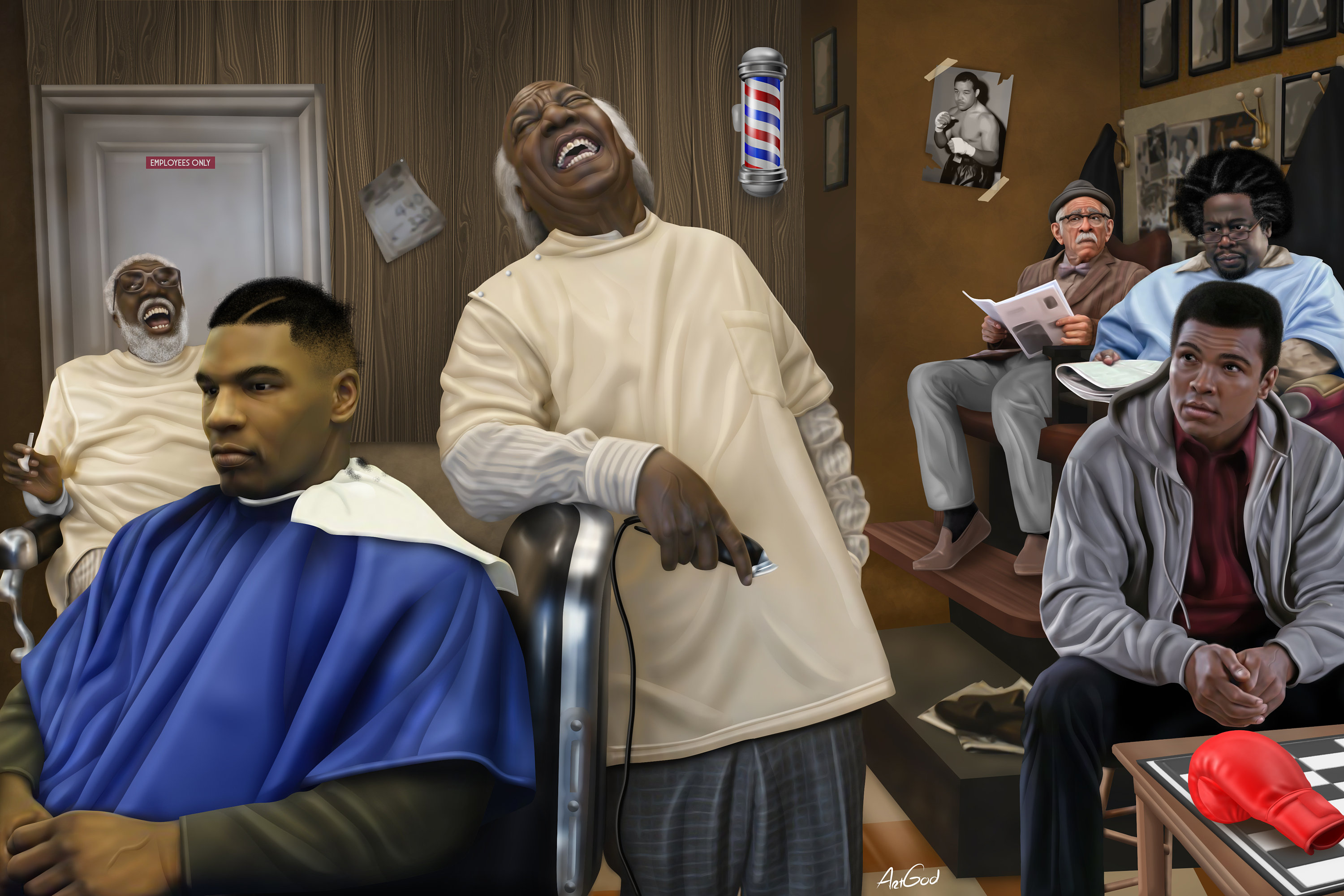 Barbershop Talk Canvas - Etsy