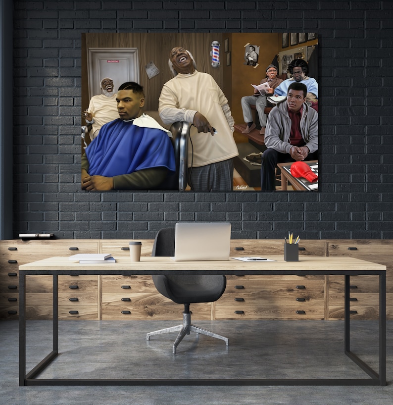 Barbershop Talk Canvas - Etsy