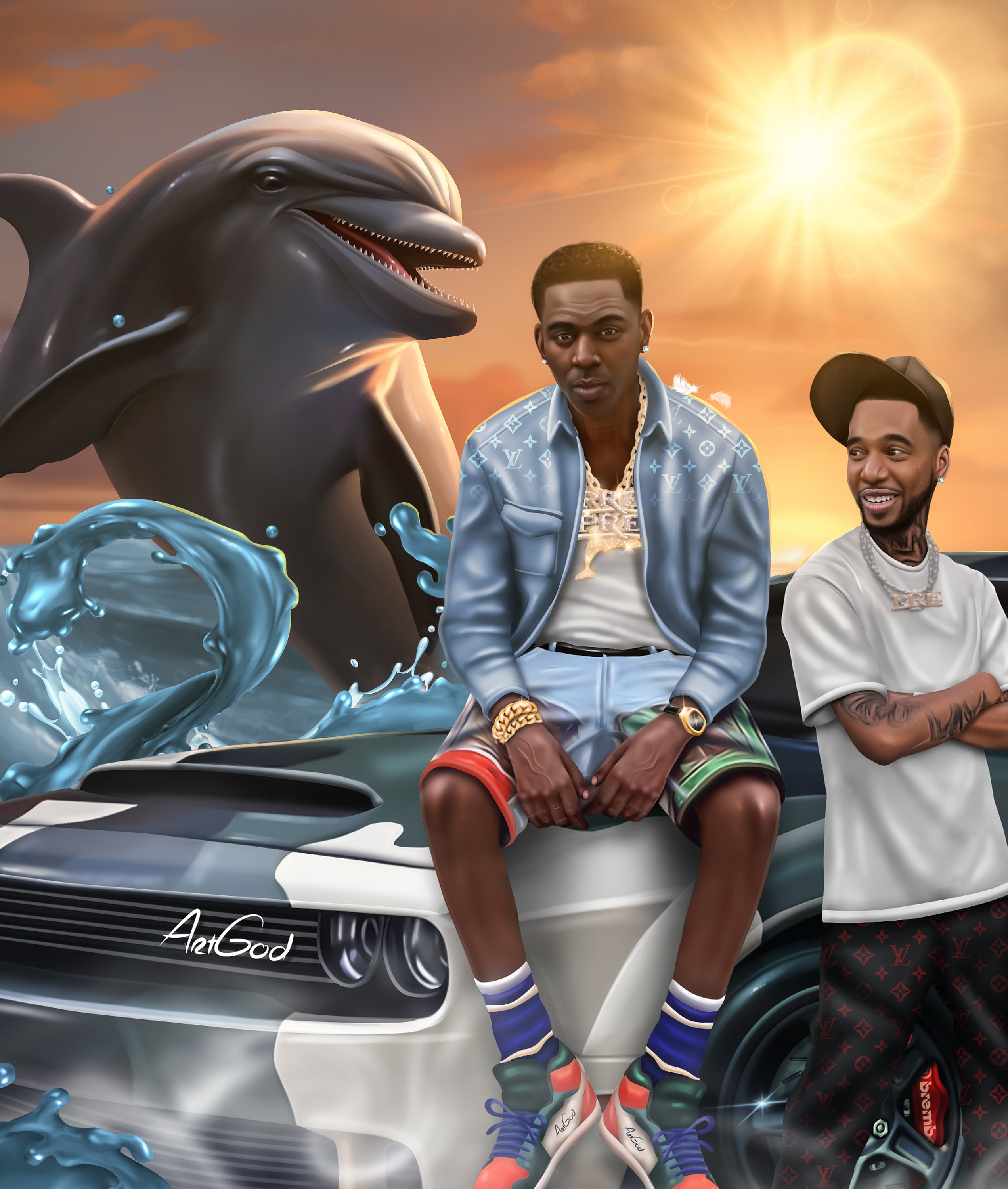 Young Dolph & Key Glock Canvas - Etsy