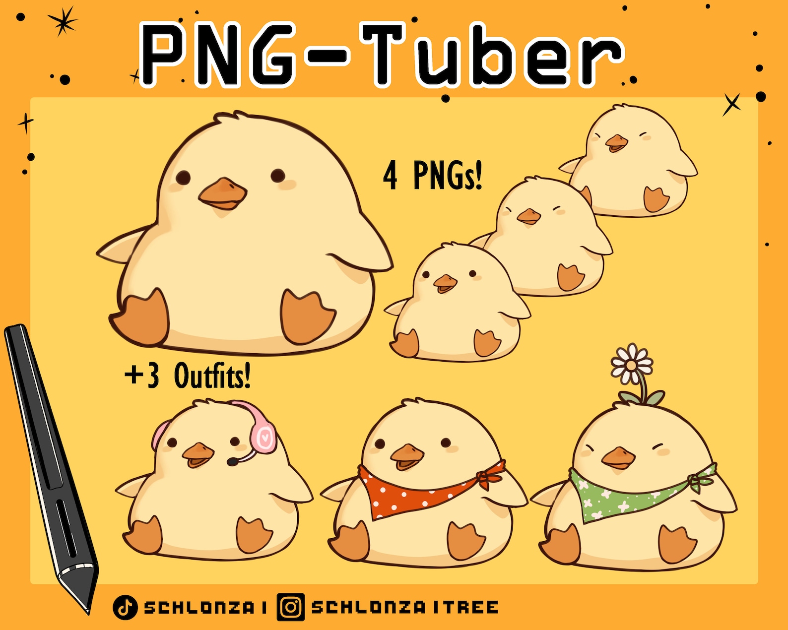Cute Duck Png-tuber || Stream Asset - Etsy