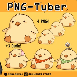 Gamer Duck Pngtuber Cute Vtuber Model Chibi Duck Twitch Youtube Stream ...