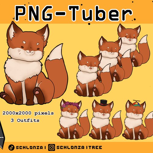 Animated Cute Fox Vtuber for OBS Studio / PNG GIF Tuber / Foxy - Etsy