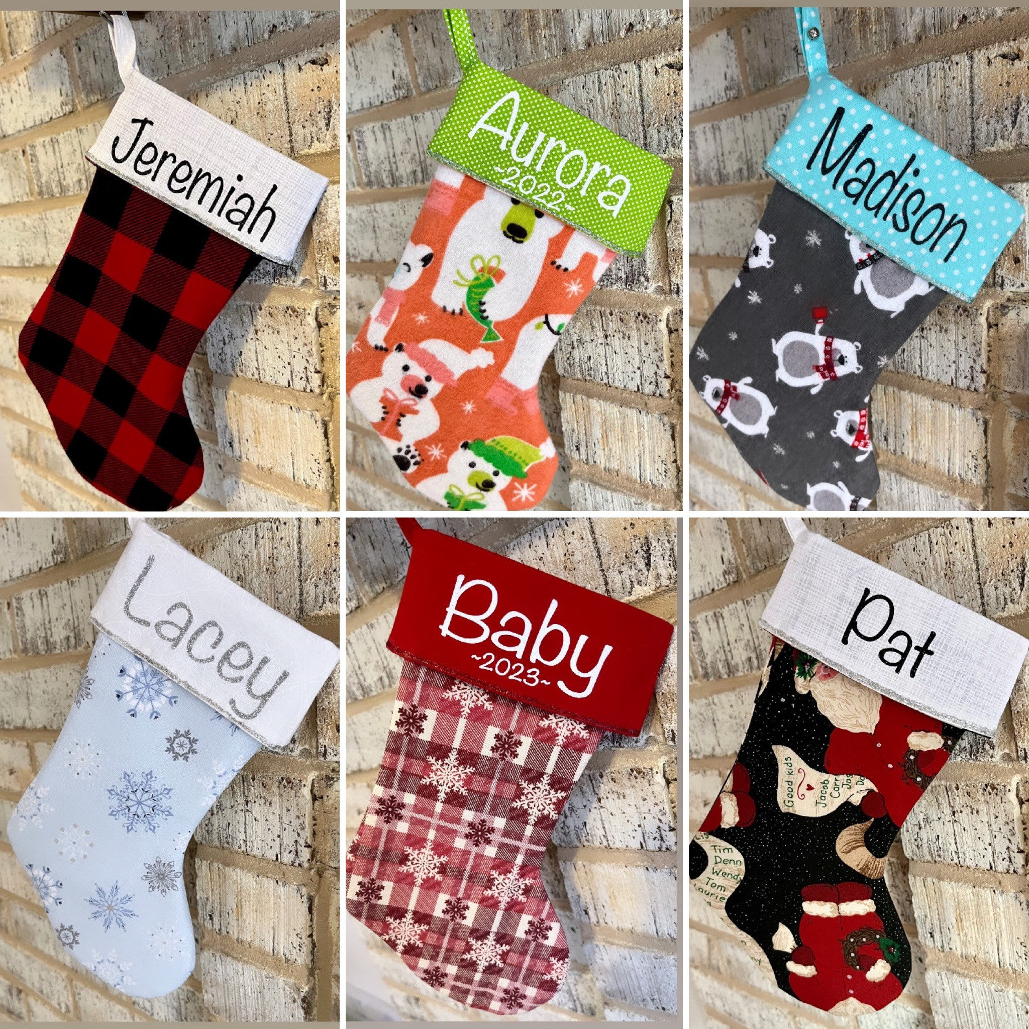 Custom Stockings, Small Personalized Christmas Stockings - Etsy