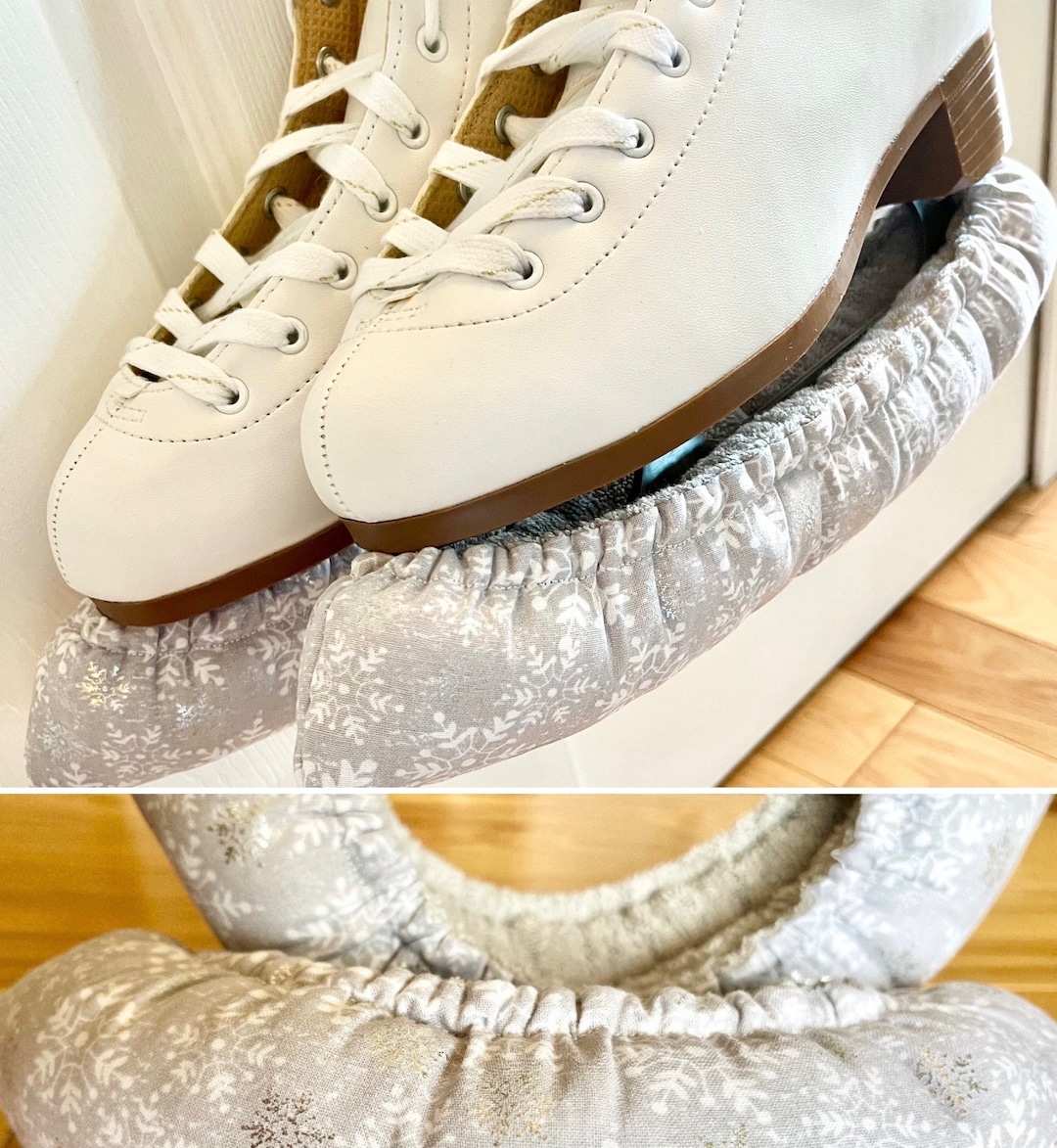 Ice Skate Soakers, Puffy Blade Protectors, Silver Snowflakes, Ice ...
