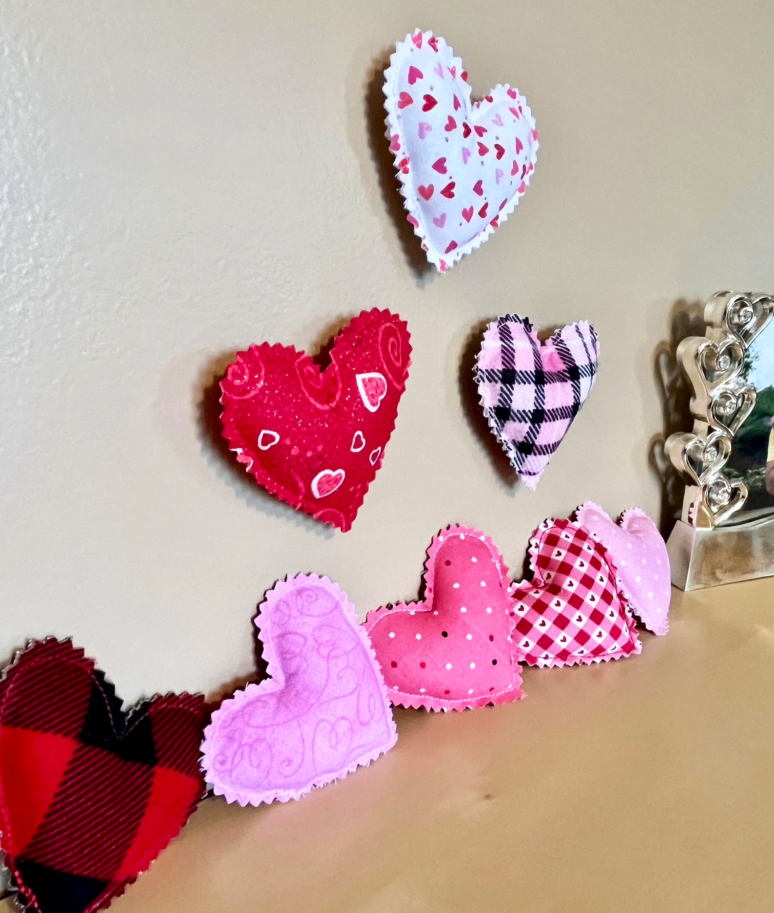 Plush Hearts, Tabletop Accents, Mini Heart Pillows, Nursery Decor ...
