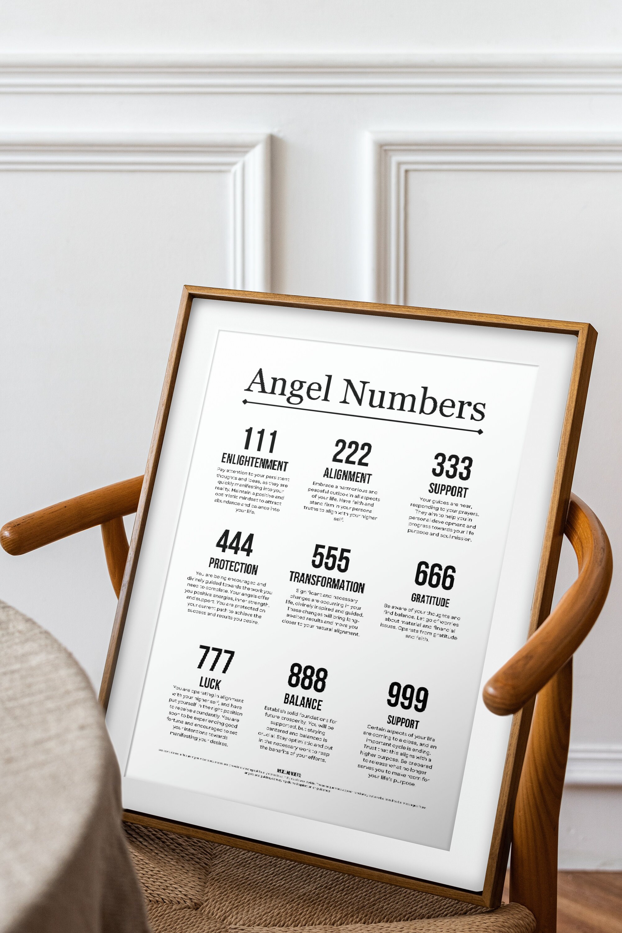 Angel Numbers Poster : Digital Download Print 111 222 333 - Etsy