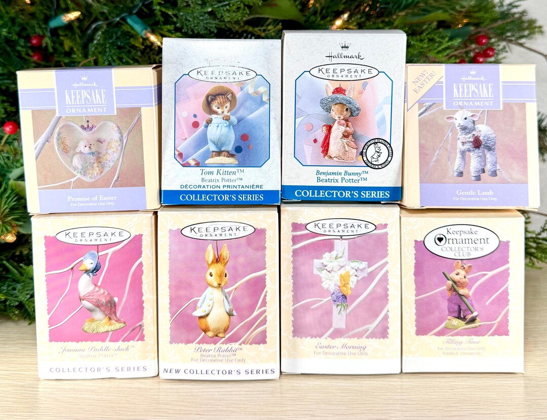 Collectors Vintage Hallmark Keepsake Easter Christmas Ornament 8 Piece ...