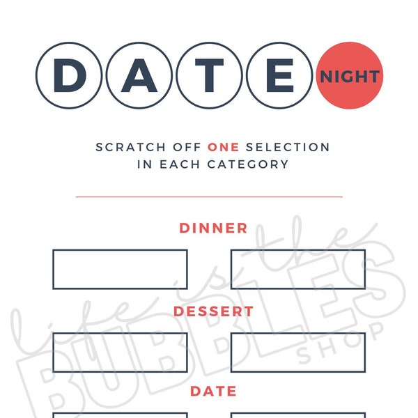 Scratch off Date - Etsy
