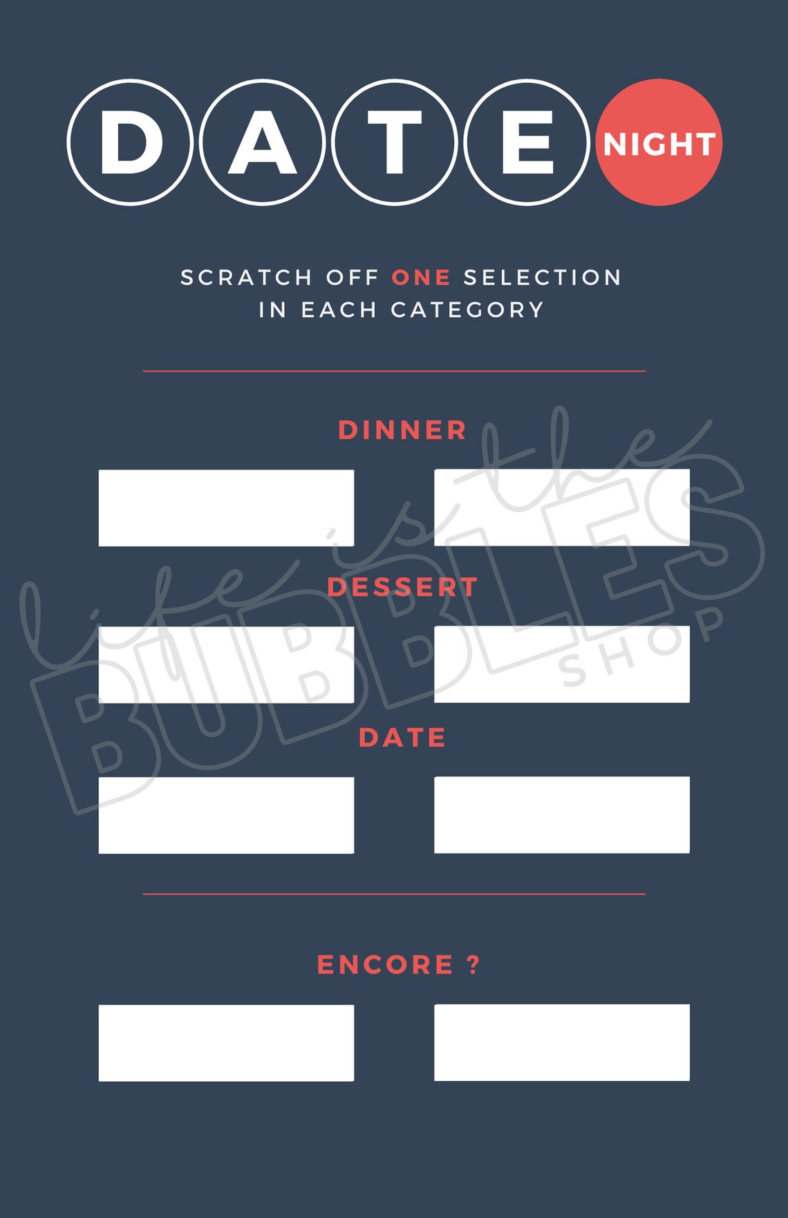 Date Night Scratch off Card DIGITAL FILE - Etsy