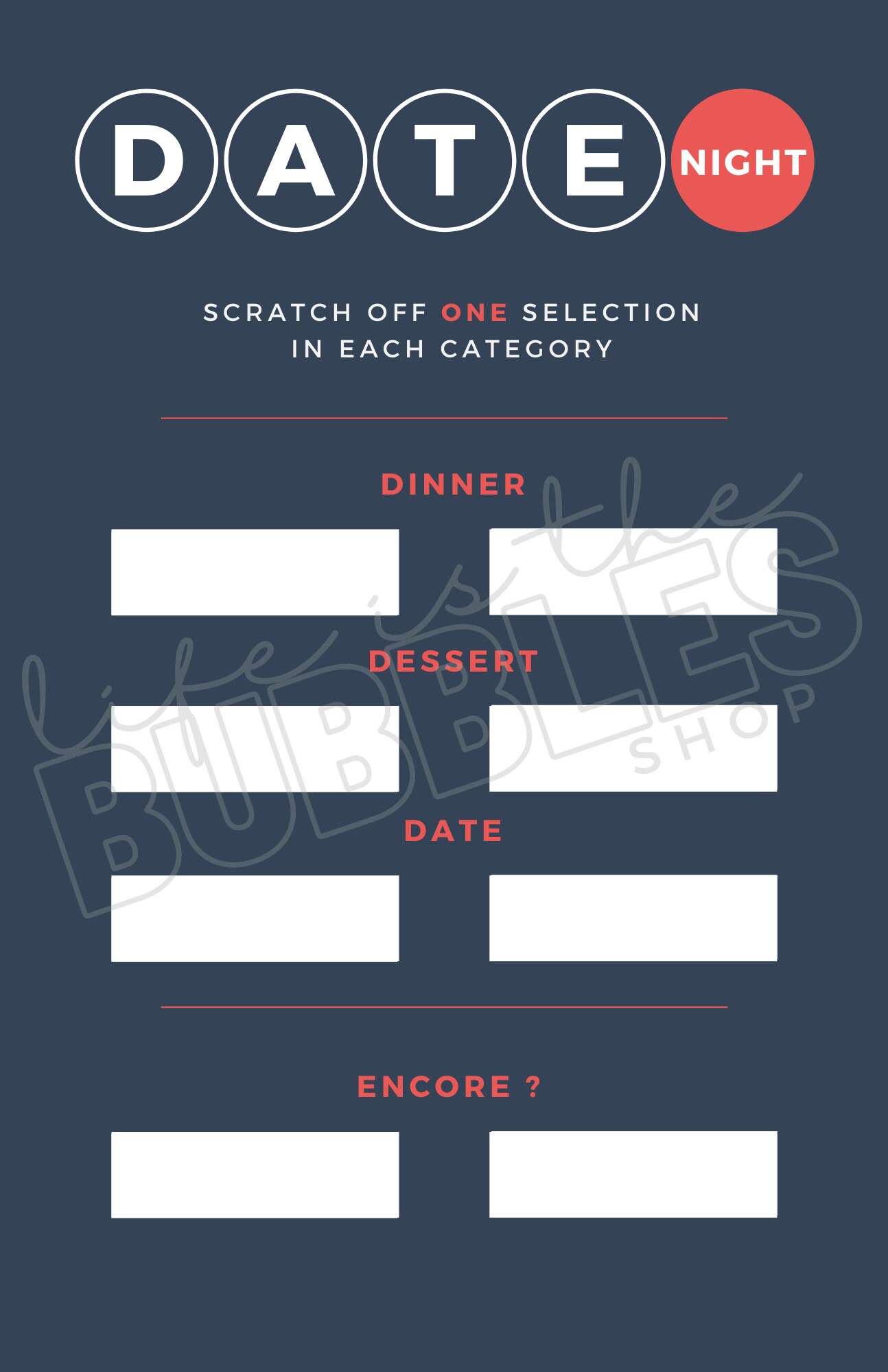 Date Night Scratch off Card DIGITAL FILE - Etsy