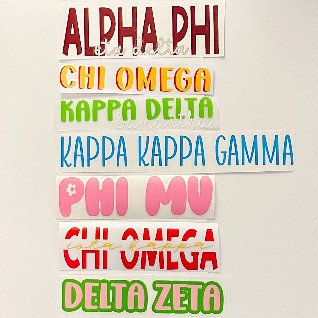 Sorority Decal - Etsy