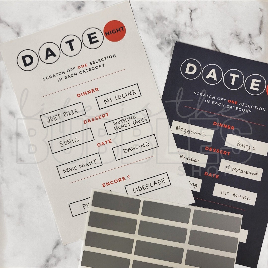 Date Night Scratch off Card DIGITAL FILE - Etsy
