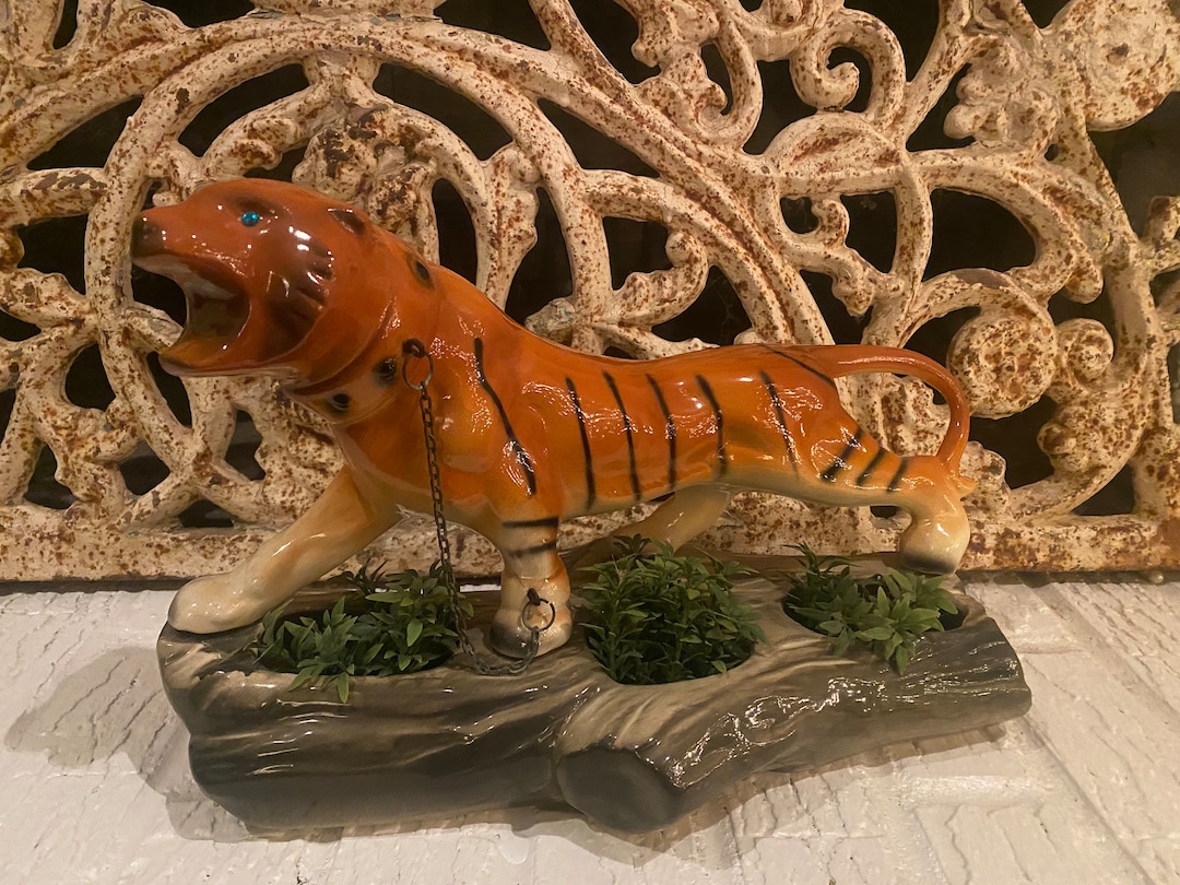 MC Tiger 1950's Console Planter - Etsy