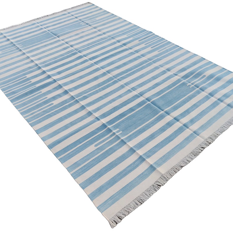 Blue Flat Weave Area Rug - Etsy