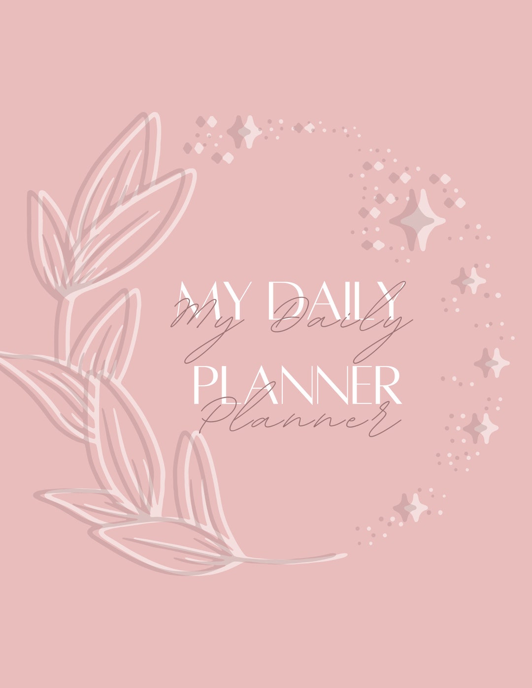 Editable Canva Pink Daily Planner DIY - Etsy