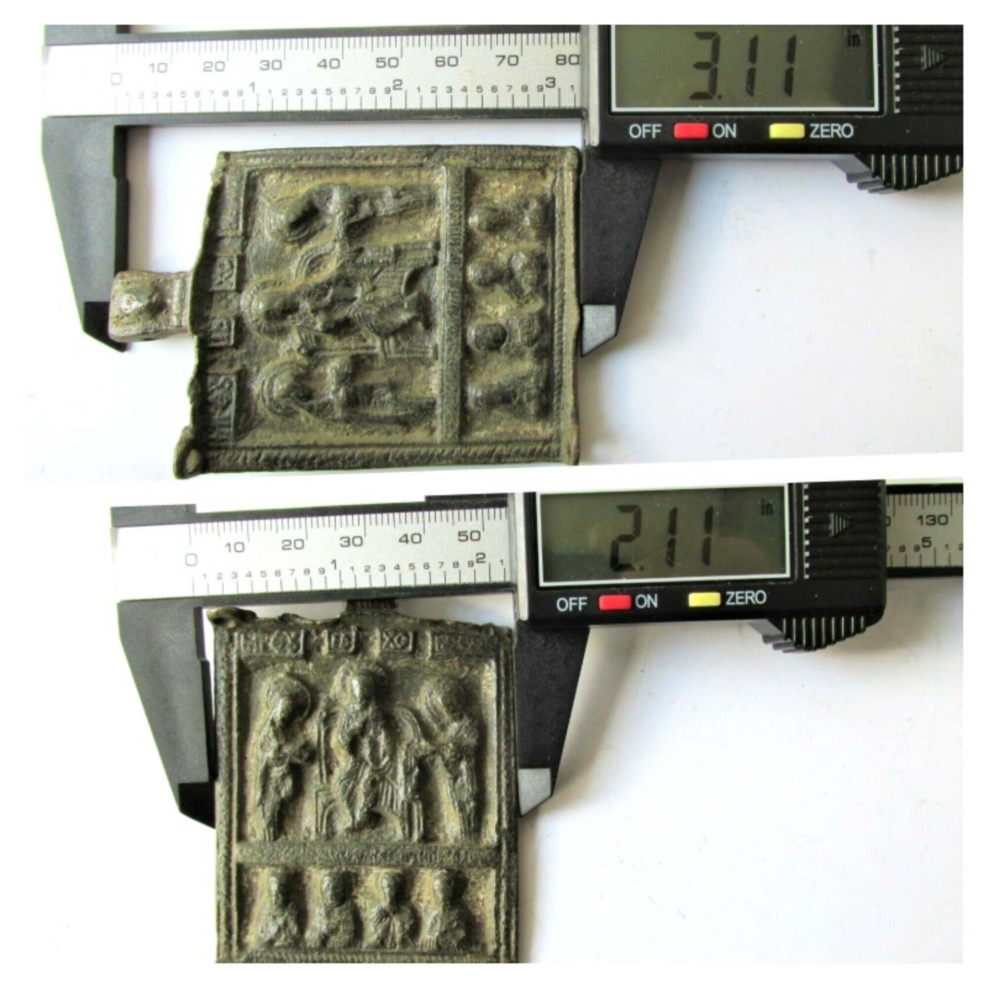 Antique 18-19th Century Orthodox Bronze Icon of Jesus Christ on Throne ...