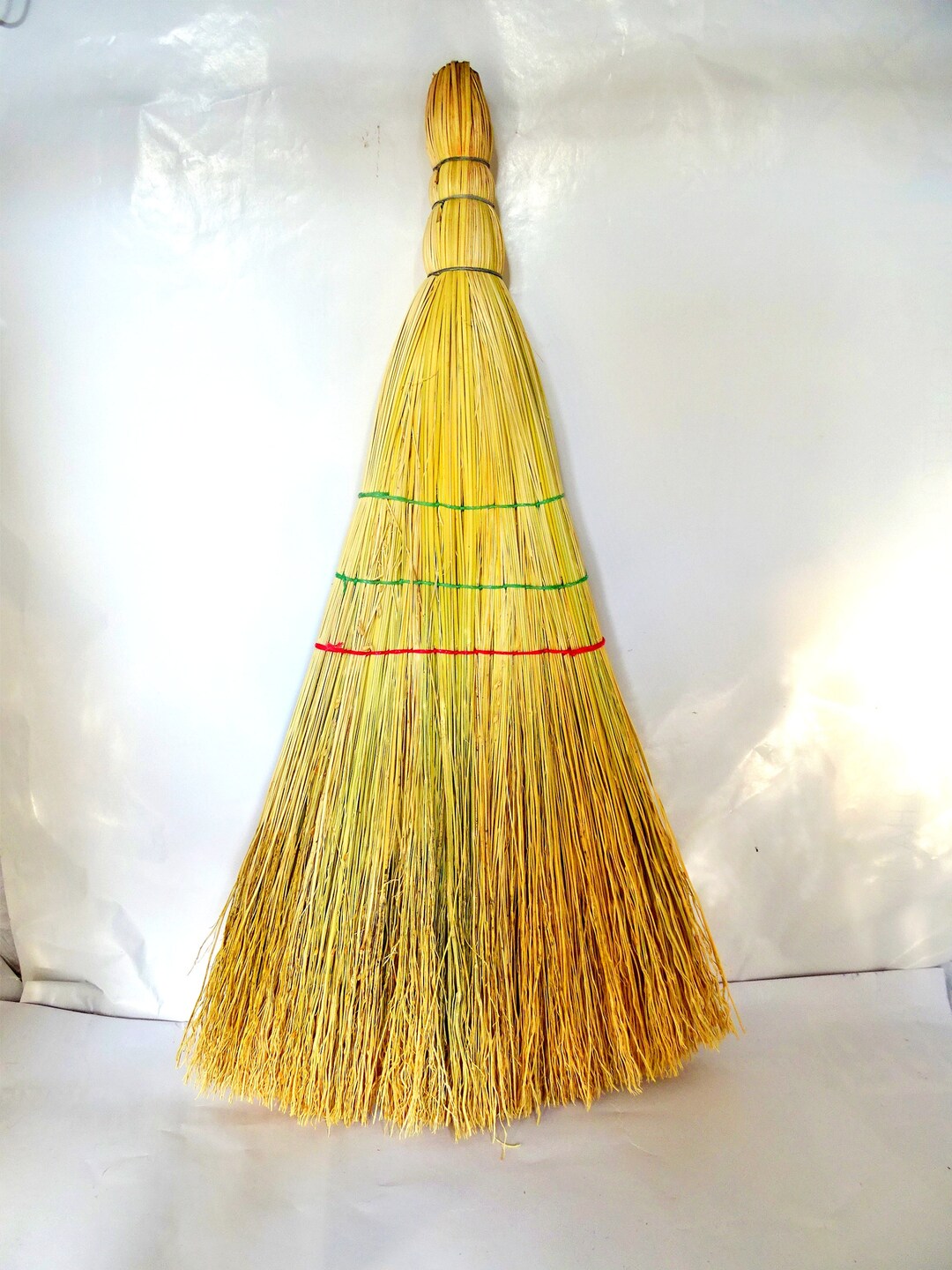Vintage Large Natural Plant Broom Primitive Handmade Broom Bulgarian ...