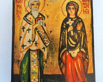 St Justina Icon - Etsy