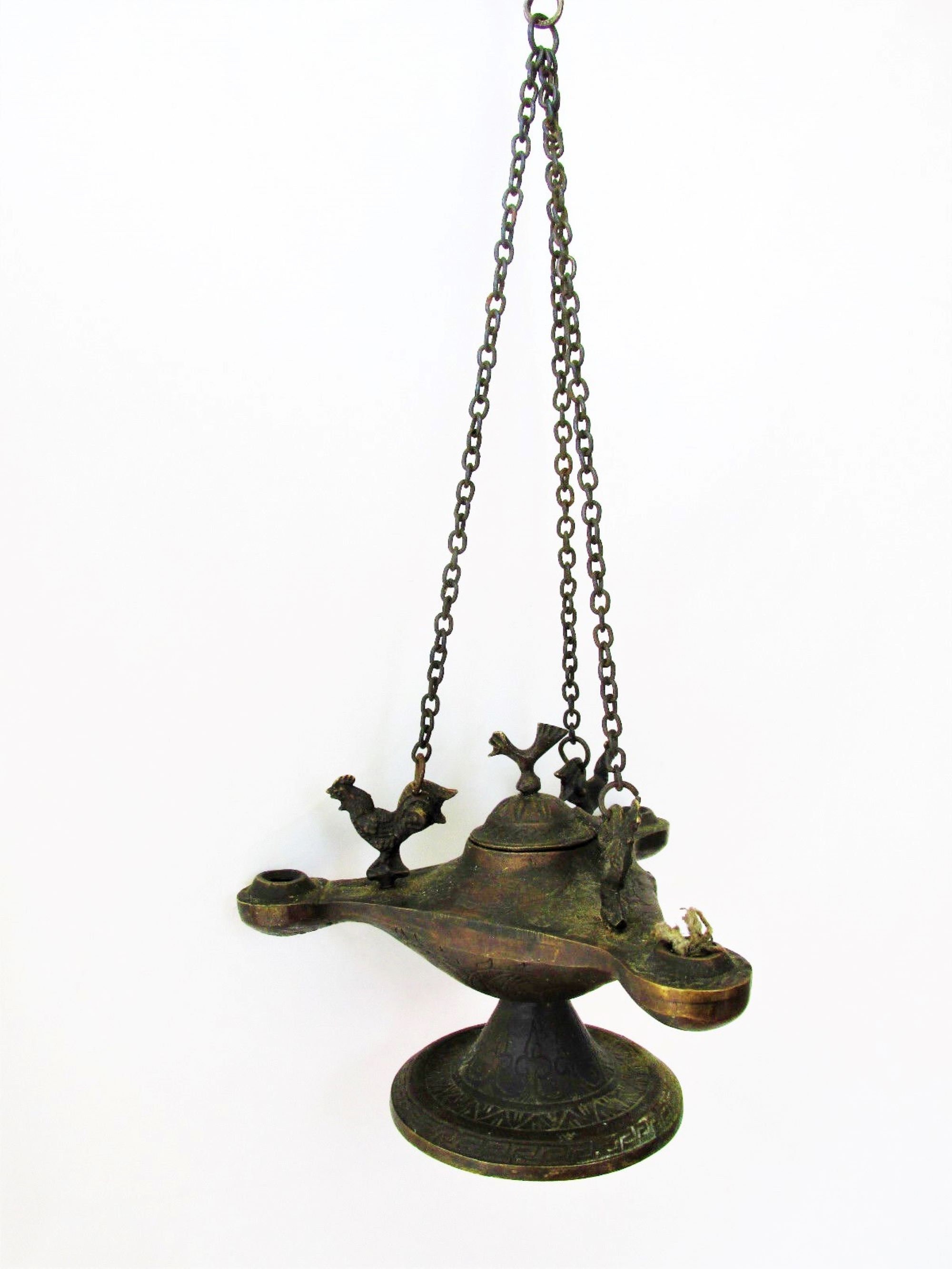 Antique Bronze Byzantine Medieval OIL LAMP With Four Birds - Etsy