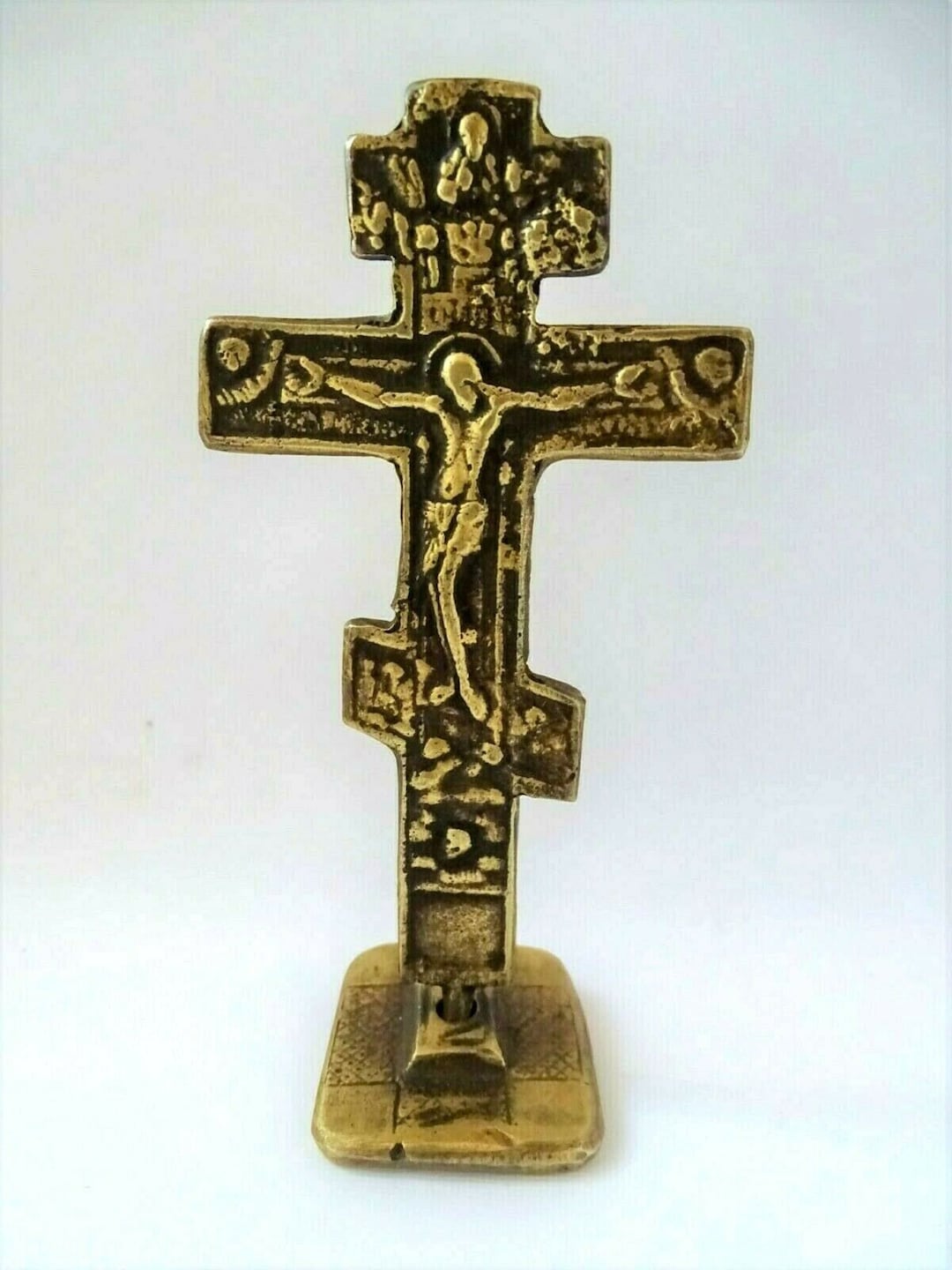 Antique Russian Bronze Ritual Cross With Bread Stamp Prosphora - Etsy