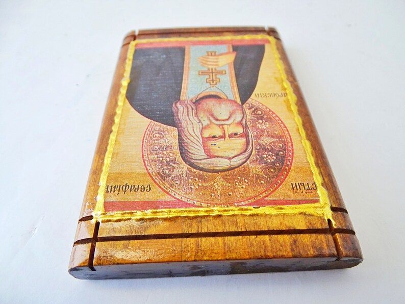 Handmade Small Orthodox Icon paper of St. Seraphim of Sarov - Etsy