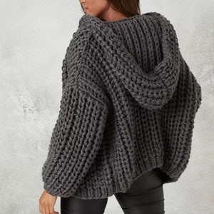 Woman's Crop Balloon Cardigan Cable Knit Cardigen Chunky - Etsy