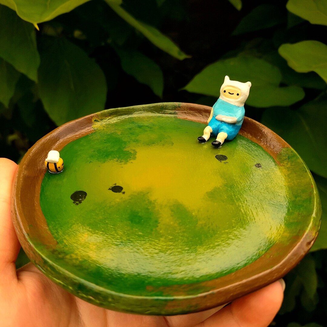 Finn Adventure Time Inspired Clay Trinket Dish - Finn the Human and Bee ...
