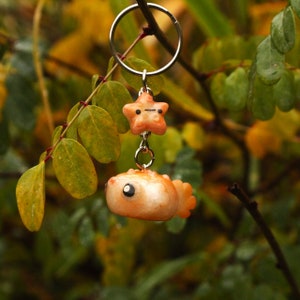 Puffer Fish Keychain Cute Ocean Charm Pal Handmade Gift - Etsy