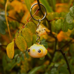 Puffer Fish Keychain Cute Ocean Charm Pal Handmade Gift - Etsy