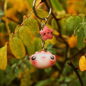 Puffer Fish Keychain Cute Ocean Charm Pal Handmade Gift - Etsy